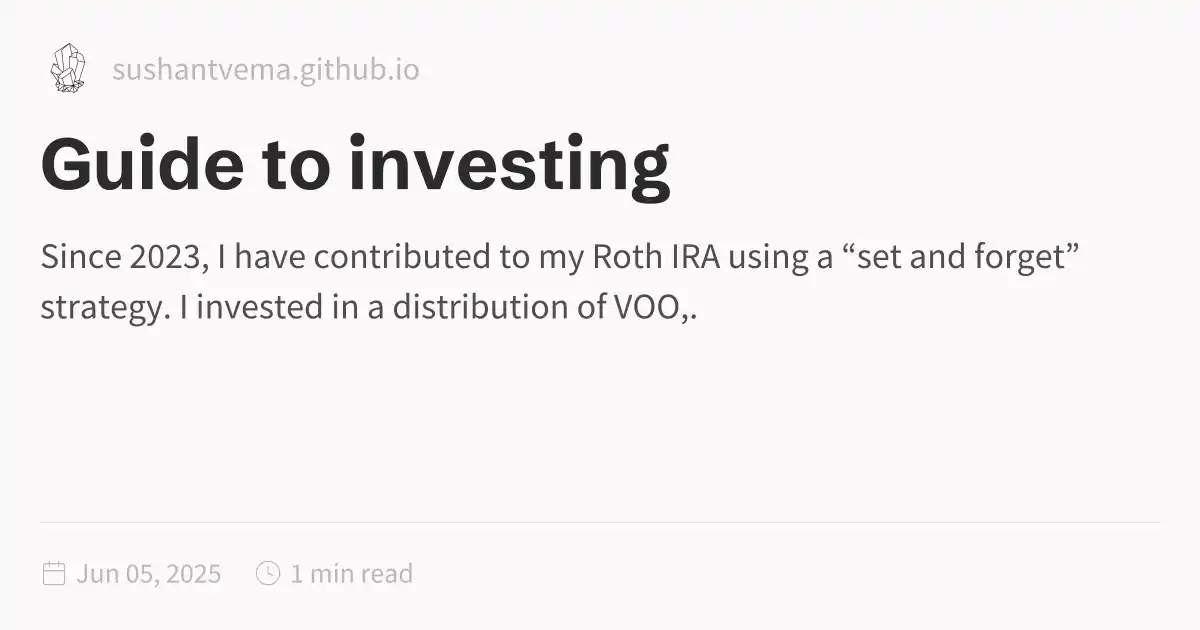 Guide to investing