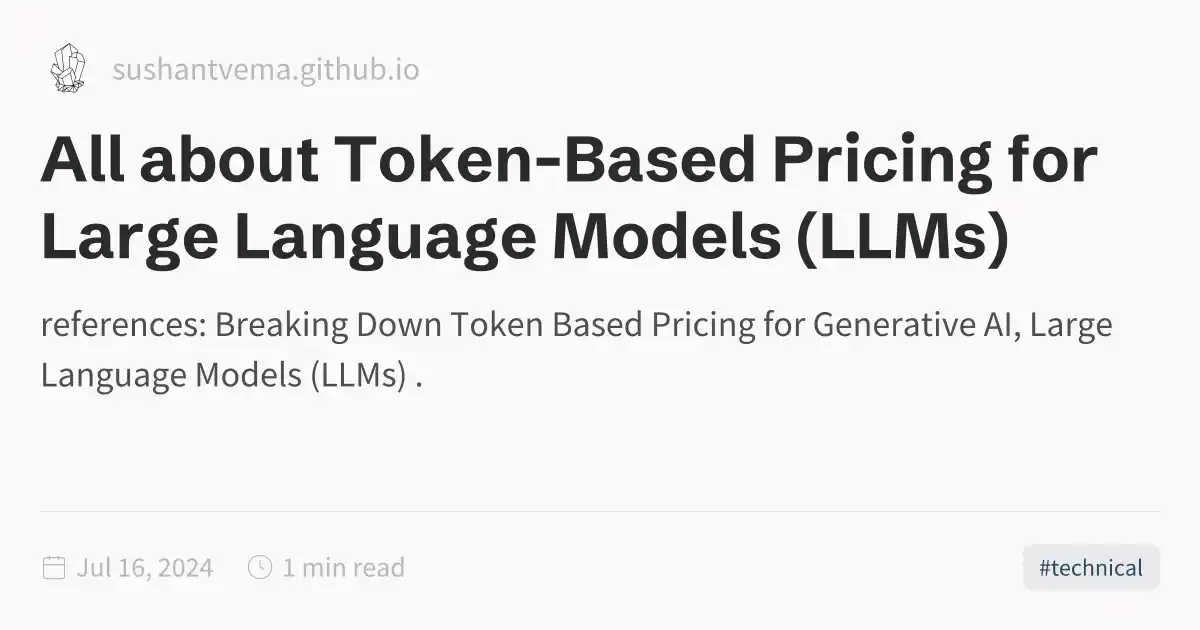All about Token-Based Pricing for Large Language Models (LLMs)